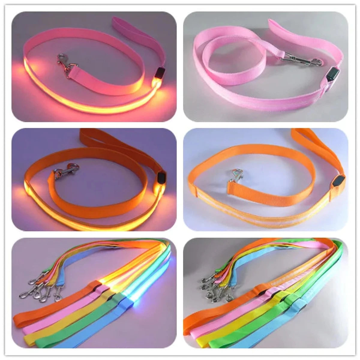 PawCool LED Dog Collar & Leash Set – Glowing Night Safety